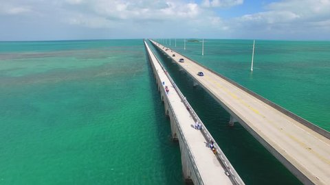 Aerial View Florida Keys Islands Bridge Stock Footage Video (100% ...