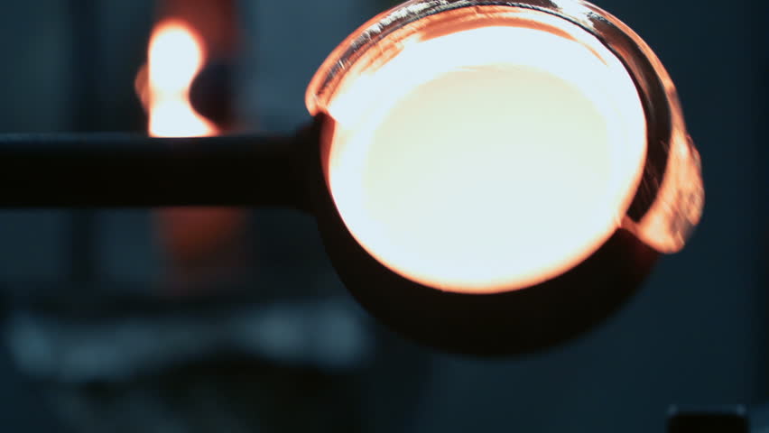 Melted Glass Being Poured Into Stock Footage Video (100% Royalty-free ...