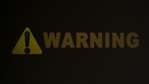 Attention Led Panel a Warning Message Stock Footage Video (100% Royalty ...