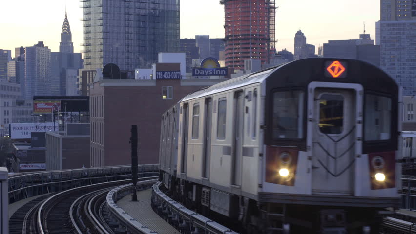 outbound number 7 train passes through Stock Footage Video (100% ...