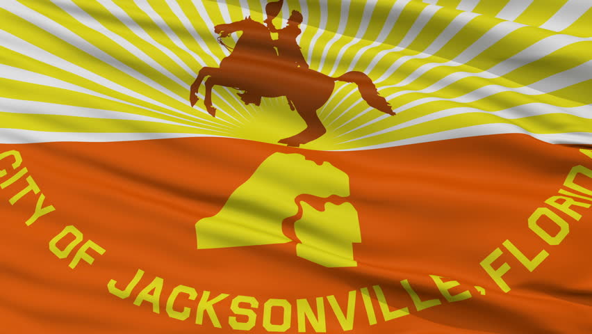 jacksonville city flag close realistic animation Stock Footage Video ...