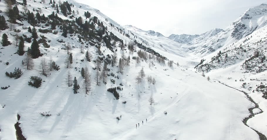 An Aerial View in Winter Stock Footage Video (100% Royalty-free ...