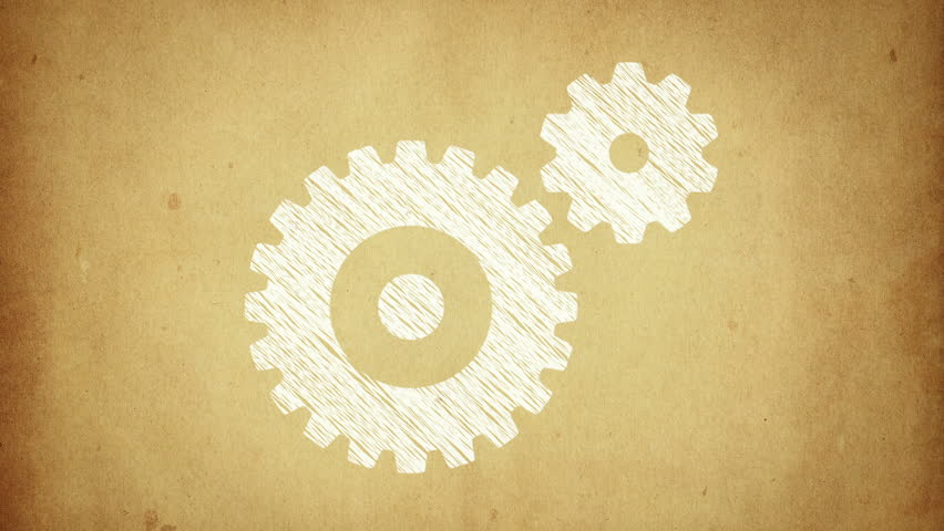 animation rotation gears hand drawing style Stock Footage Video (100% ...