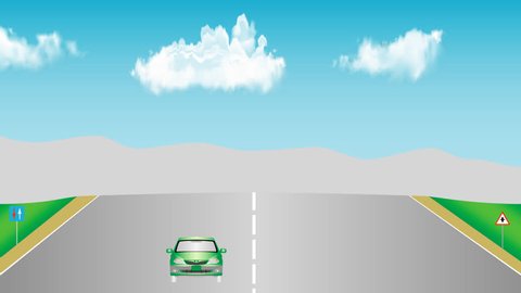 Cars On Road Animation Car Traffic Stock Footage Video (100% Royalty ...