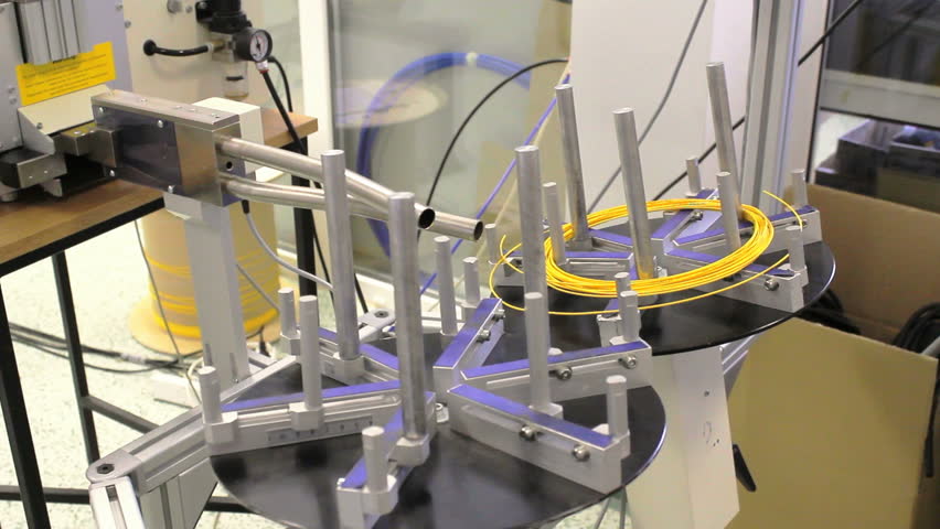 Automatic Fiber Optic Cable Cutting Machine Stock Footage Video (100% ...