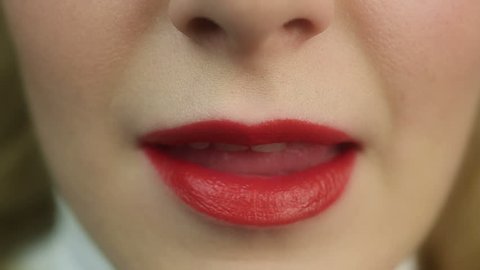 Seductive Beautiful Female Flirting Biting Lip : vidéo de stock (100 % ...