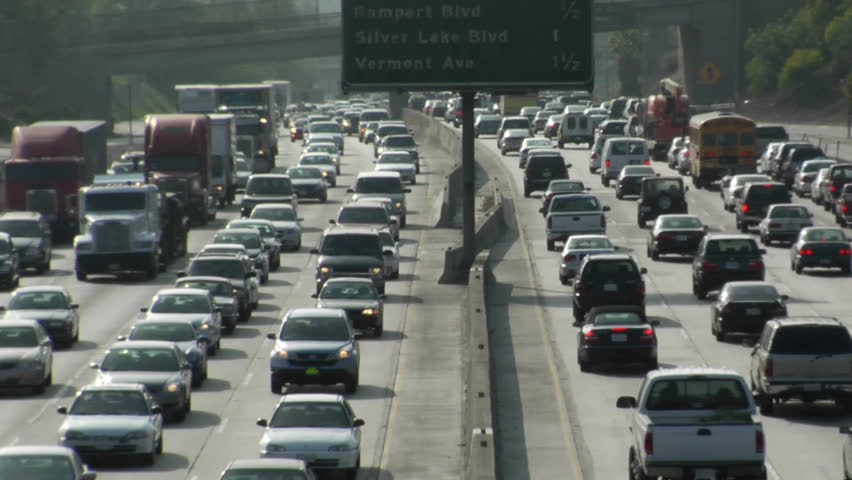 Traffic Moves Slowly On a Stock Footage Video (100% Royalty-free ...