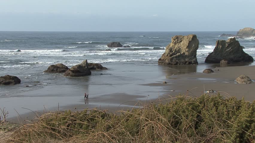 beautiful scenic beach near bend oregon Stock Footage Video (100% ...