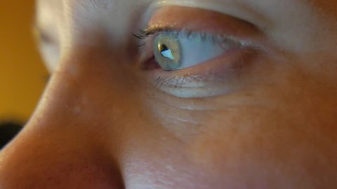 Macro Closeup Eye Blinking 4k Uhd Stock Footage Video (100% Royalty ...