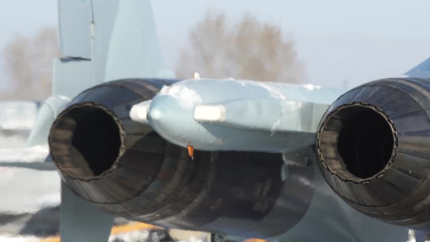 military fighter jet taking off rear Stock Footage Video (100% Royalty ...