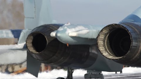 Military Fighter Jet Taking Off Rear Stock Footage Video (100% Royalty ...