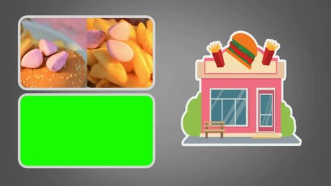 Fast Food Vector Animation Stock Footage Video (100% Royalty-free ...