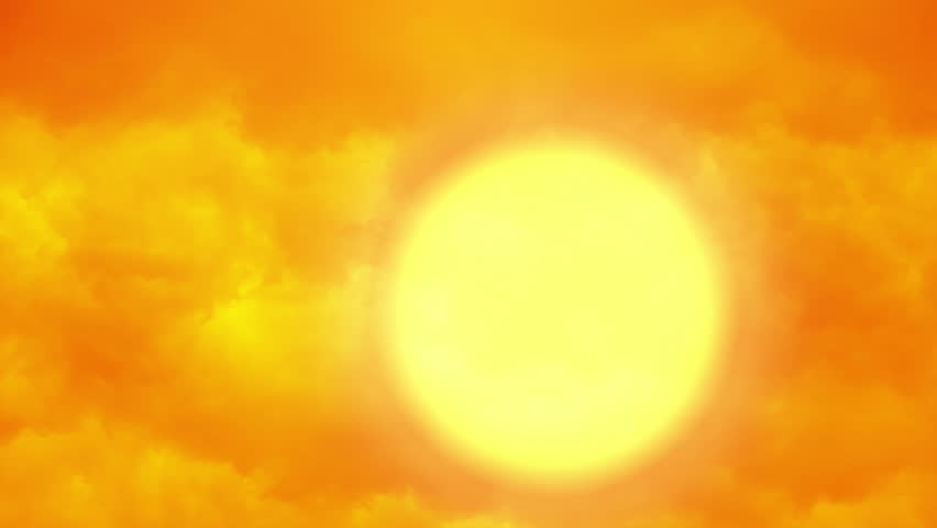 Big Yellow-red Sun Disk in Stock Footage Video (100% Royalty-free ...