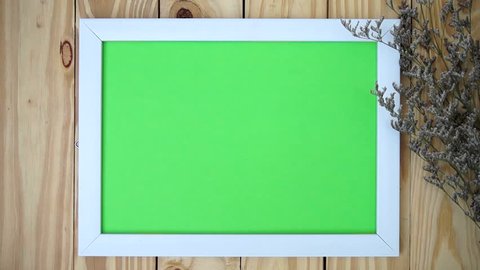 Horizontal Wooden Frame Green Screen Replacement Stock Footage Video ...