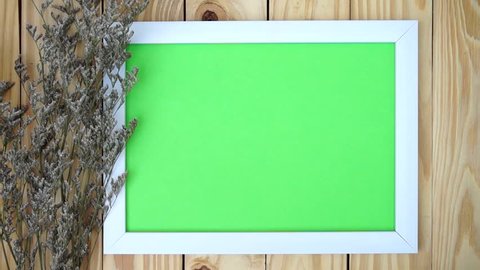 Single Picture Frame Green Screen Stock Footage Video (100% Royalty ...