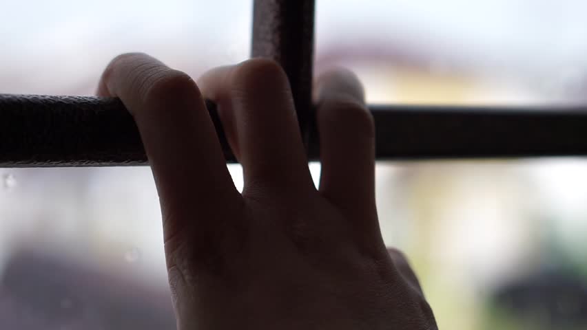 dark blur hand grasping metal steel Stock Footage Video (100% Royalty ...