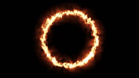 Fire Ring Flame Circle 4k Animation Stock Footage Video (100% Royalty ...