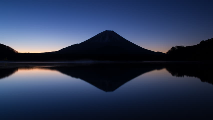 Sunrise over the Mount Fuji in the mountain landscape, Japan image ...