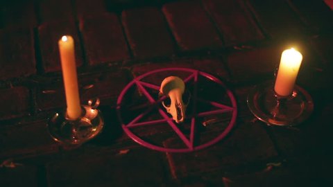 Pagan Occult Symbolism Satanic Altar Stock Footage Video (100% Royalty ...