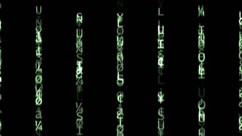 4k Alphabet Character Arrayhacker Encryption Decryption Stock Footage ...