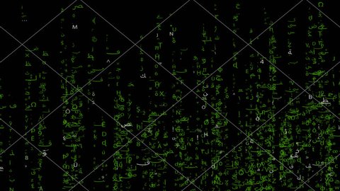 Matrix Style Arabic Alphabet Arabic Abjad Stock Footage Video (100% ...