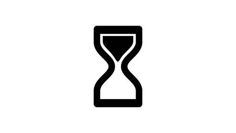 hourglass waiting sign on transparent background Stock Footage Video ...