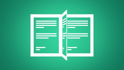 Animation Turn Pages Book Drawing Style Stock Footage Video (100% ...