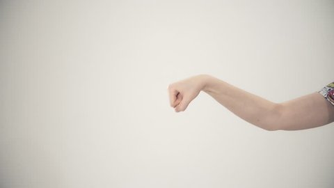 Female Hand Shows Different Positive Gestures Stock Footage Video (100% ...
