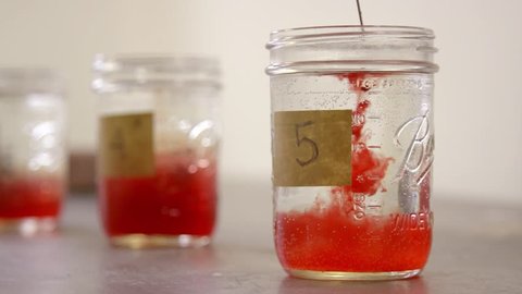 Science Experiment Beakers Blood Stock Footage Video (100% Royalty-free ...