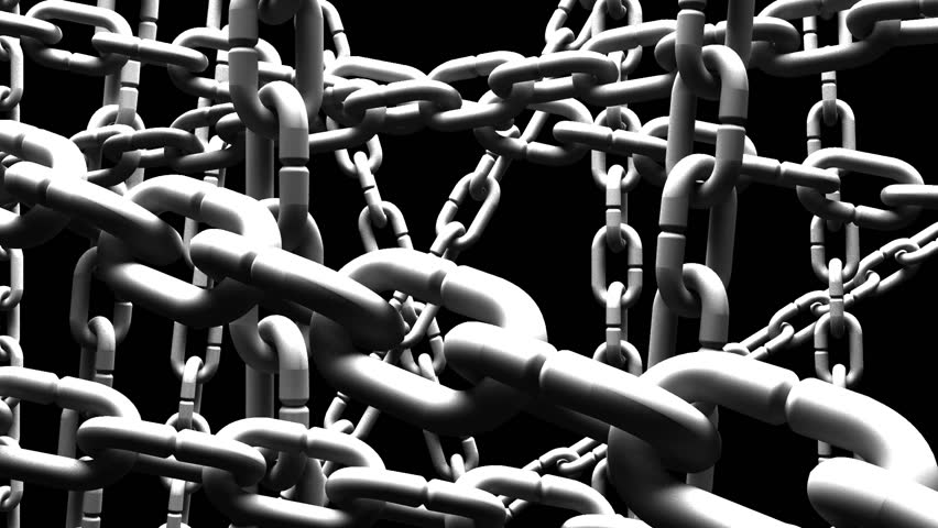 White Chains Abstract On Black Stock Footage Video (100% Royalty-free ...