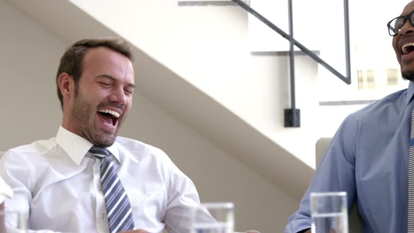 business people laughing office Stock Footage Video (100% Royalty-free ...