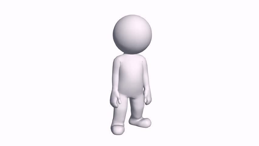 3d cartoon character unconcerned speakingcomics people Stock Footage ...