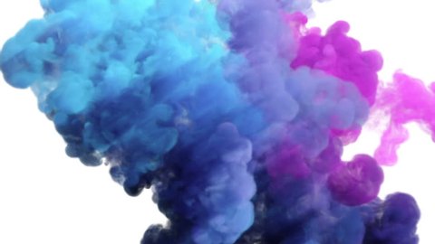 Colored Smoke Explosion On White Slow Stock Footage Video (100% Royalty ...