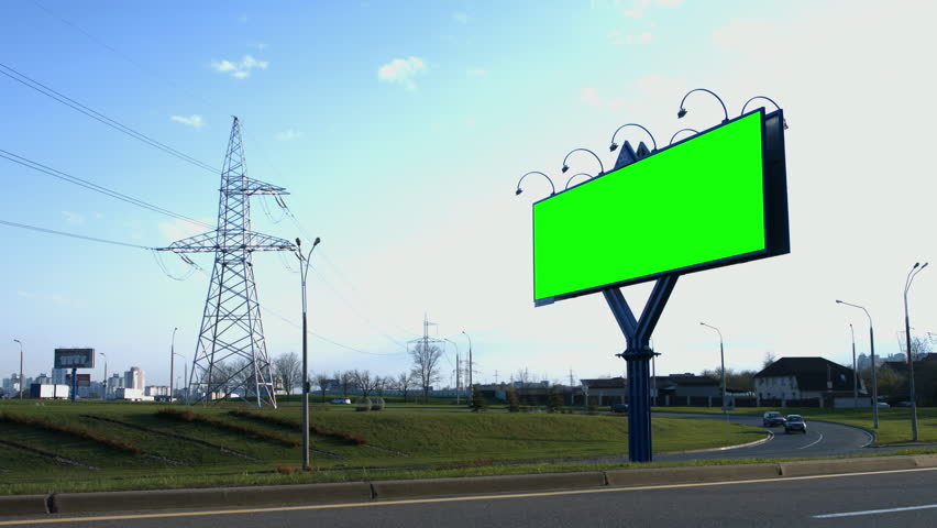 Billboard Poster Advertising.urban Landscape. 4k 스톡 동영상 비디오(100% 로열티 프리 ...