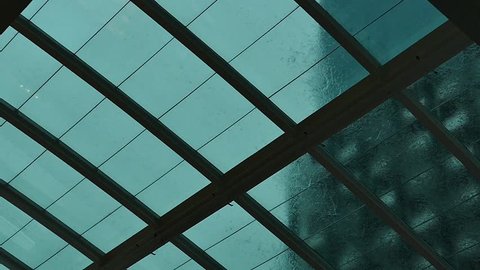 Middle Rain Materials Roof Slope Splash Stock Footage Video (100% ...