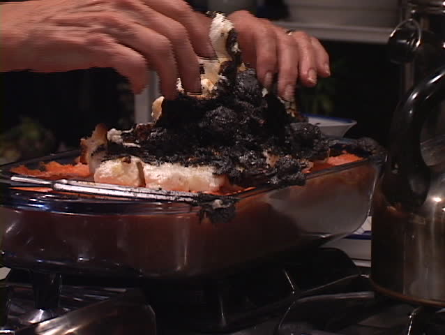 Thanksgiving Food Disaster with Burned Stock Footage Video (100% ...