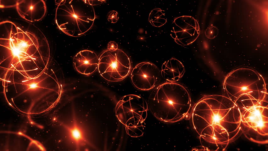 abstract particle background energy spheres depth Stock Footage Video ...