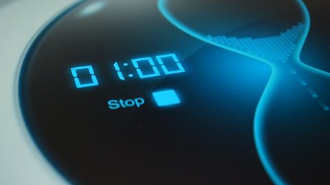 Digital Timer Stopwatch Countdown 60 Seconds Stock Footage Video (100% ...