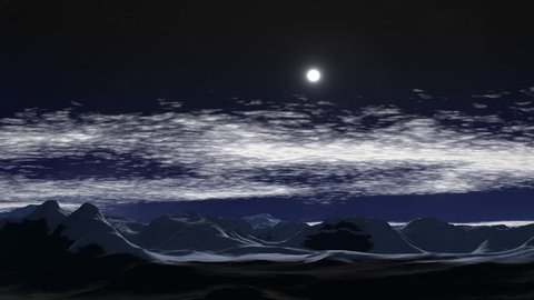 Bright White Moon Shines Night Dark Stock Footage Video (100% Royalty ...