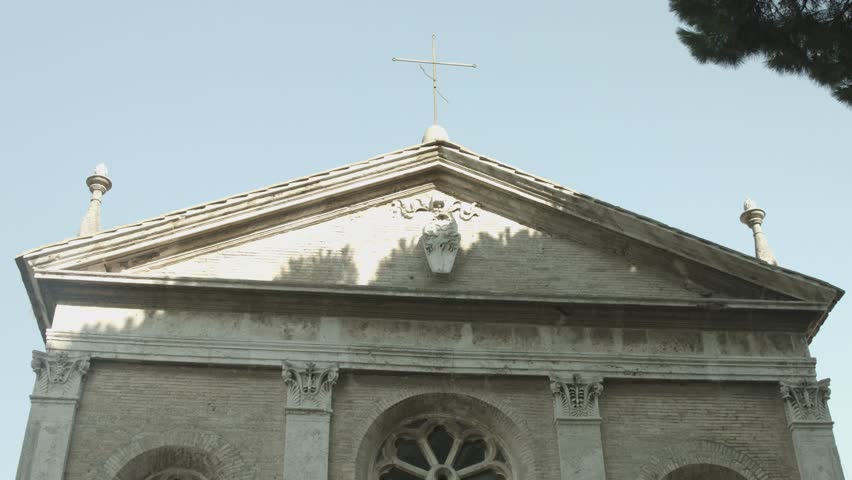 chiesa di sant'aurea ostia antica ancient Stock Footage Video (100% ...