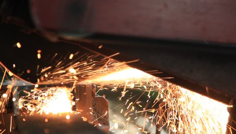 grinding work smooths equipment steel metal Stock Footage Video (100% ...