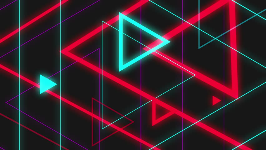 4k glow triangle abstract background animation Stock Footage Video (100 ...