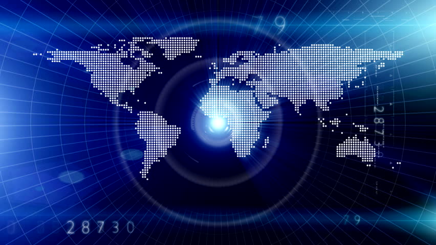 animation globe rotating technology world map Stock Footage Video (100% ...