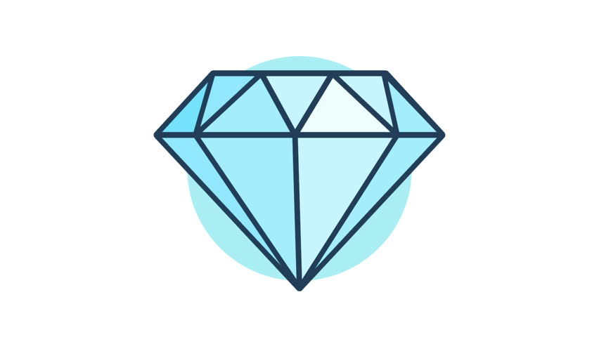 diamond rotation 360 degrees looped animation Stock Footage Video (100% ...