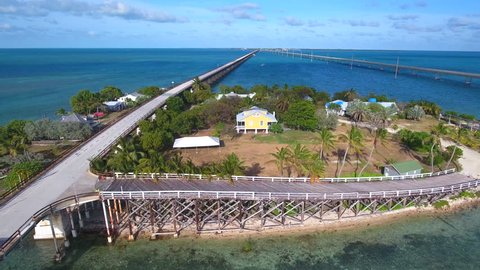 Aerial Drone Video Pigeon Key Marathon Stock Footage Video (100% ...