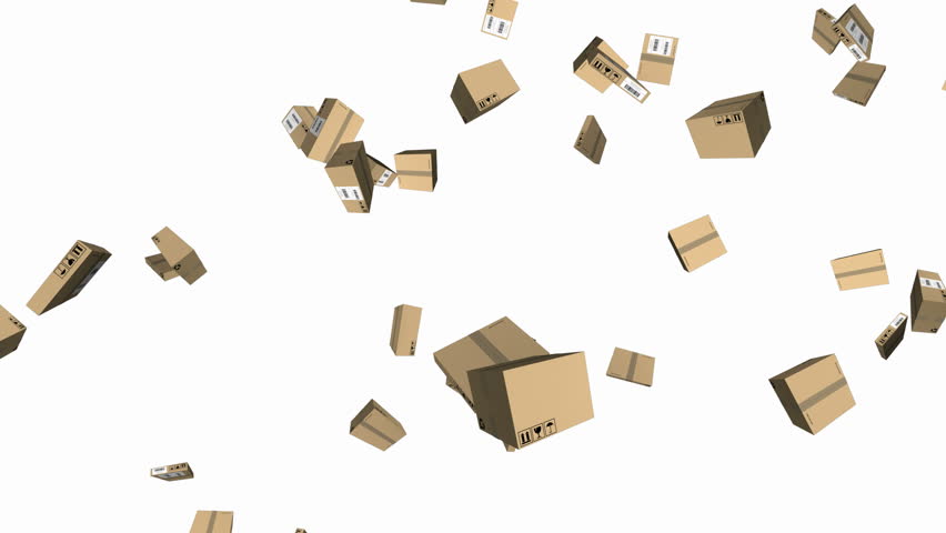falling packages - seamless loop overlay Stock Footage Video (100% ...