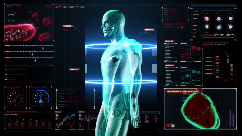 zooming rotating body scanning heart human Stock Footage Video (100% ...