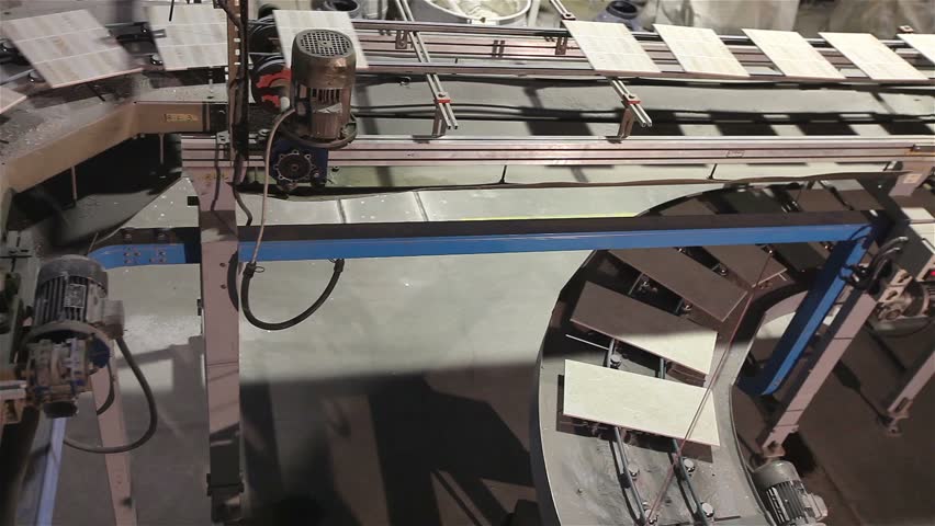 automated production line ceramic tiles modern Stock Footage Video (100 ...