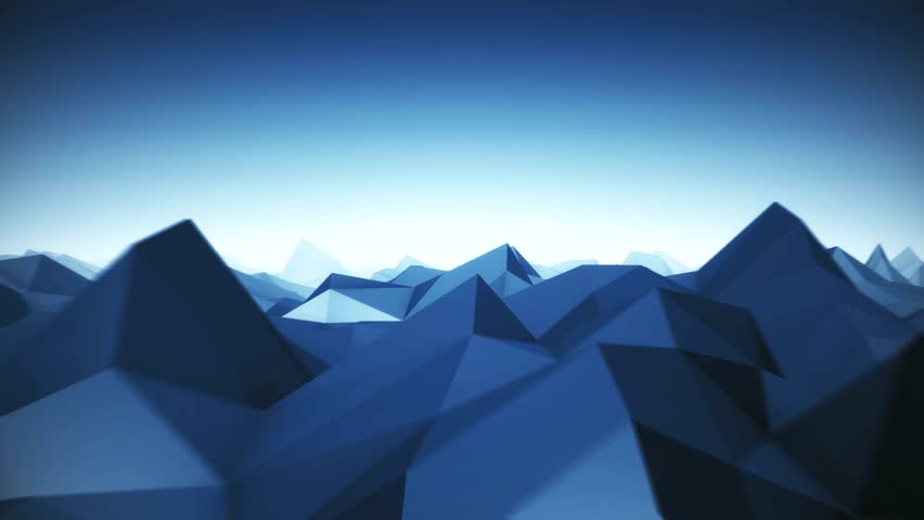 abstract low poly mountain landscapes background Stock Footage Video ...
