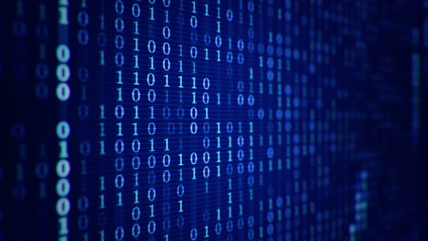 technology background digital code on computer Stock Footage Video (100 ...